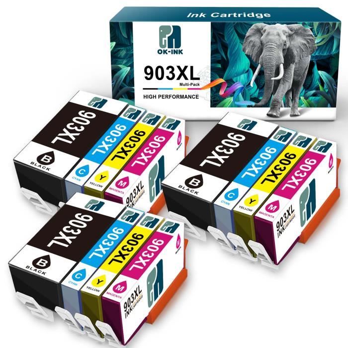 OK-INK Compatible HP 903 XL 12 Cartouche d'encre pour HP Officejet 6950 ...