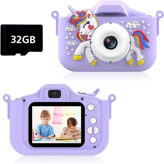 Violet Appareil Photo pour Enfants, Appareil Photo Numérique HD 1080P ...