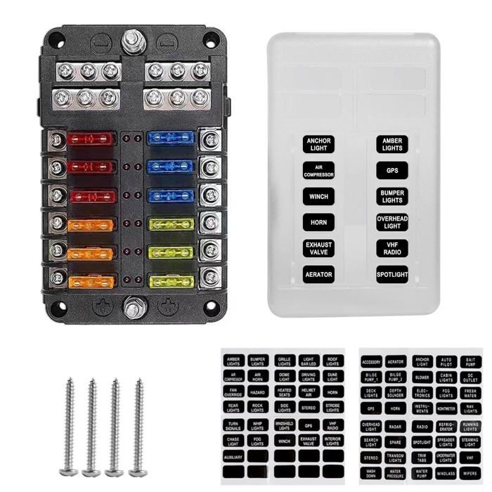Porte Fusible 12 V Etanche: Boîte a Fusibles Etanche avec 16 Fusibles ...
