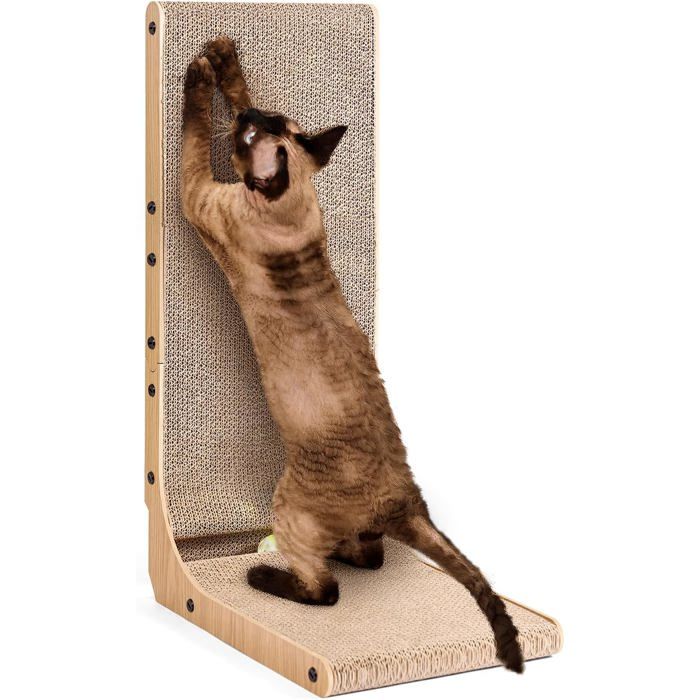 Griffoir pour Chat, 68cm de Haut en Forme de L pour Mur et Coin ...
