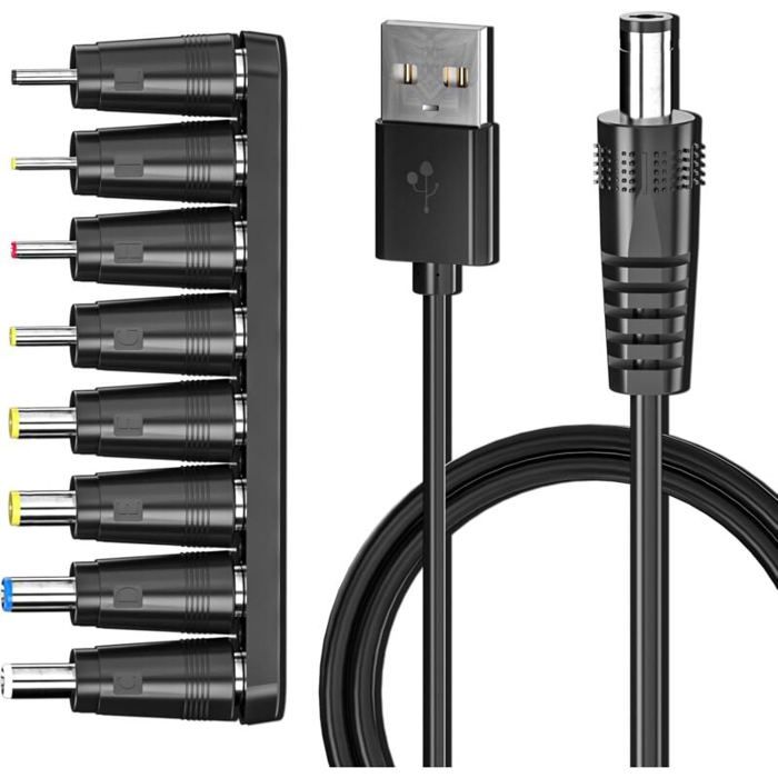 Cable d'alimentation USB vers DC, cordon d'alimentation de charge ...
