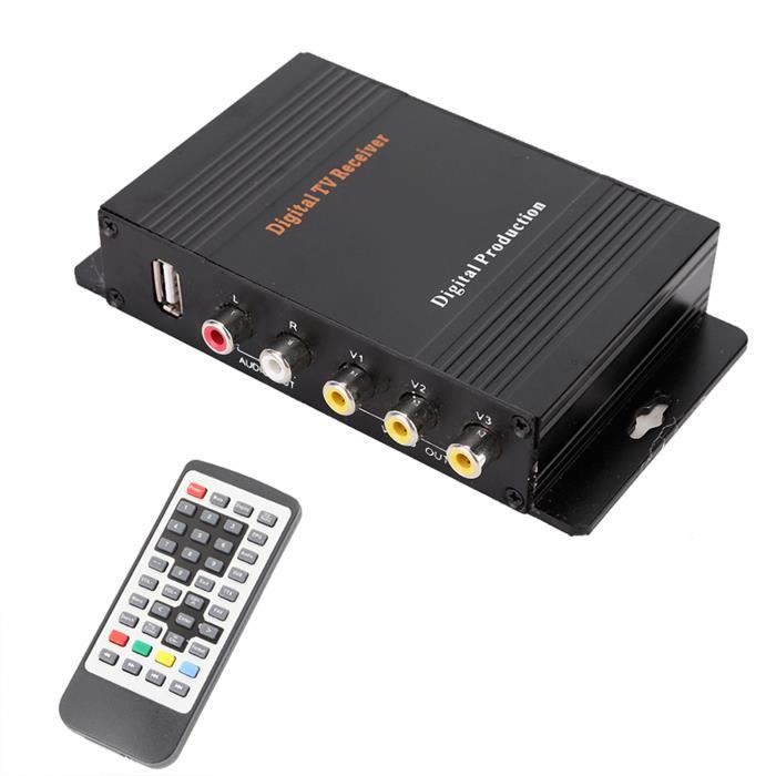 Akozon boîtier TV numérique de voiture DVB-T MPEG 4 Digital Portable TV ...
