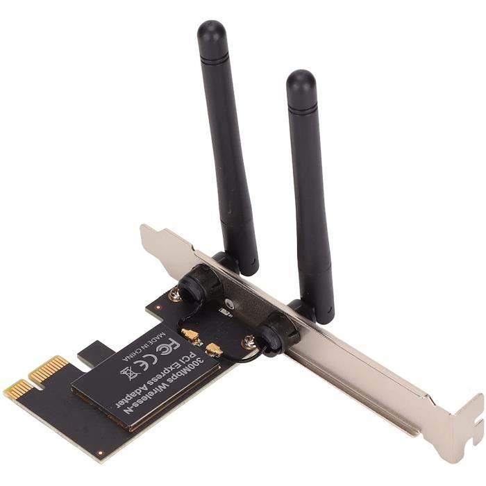Carte WiFi PCIe, Carte Réseau sans Fil 300 Mbps, Adaptateur PCI Express ...