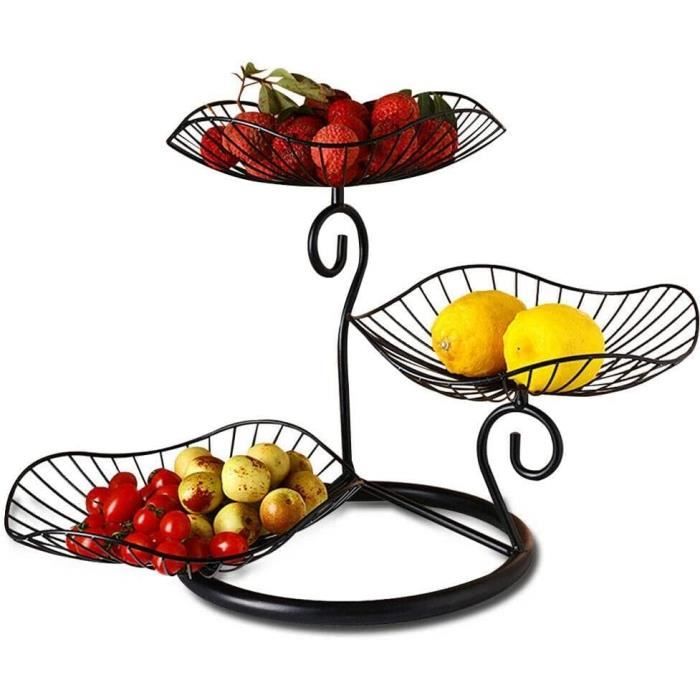 Kyhk Corbeille À Fruits À 3 Niveaux, Support De Rangement En Métal Pour ...