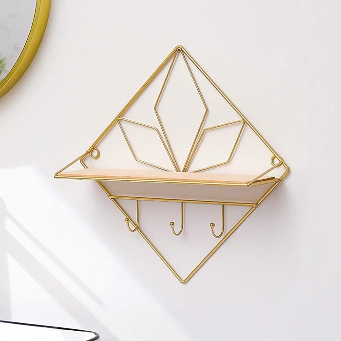 Étagère murale en métal et bois - Étagère flottante avec étagère et ...