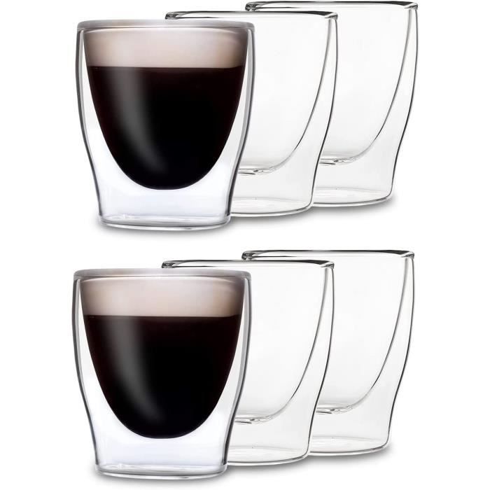 BEY-6x80 ml verres à double paroi de 80mlverres expressoverres thermo ...