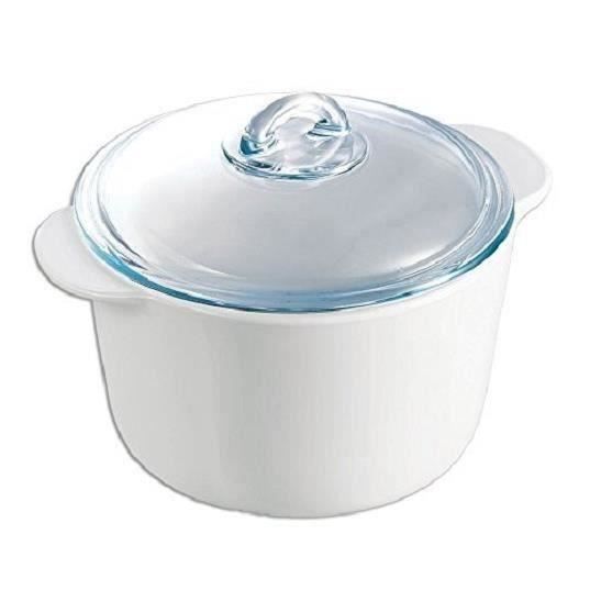 Cocotte pyrex avec couvercle - Achat / Vente pas cher