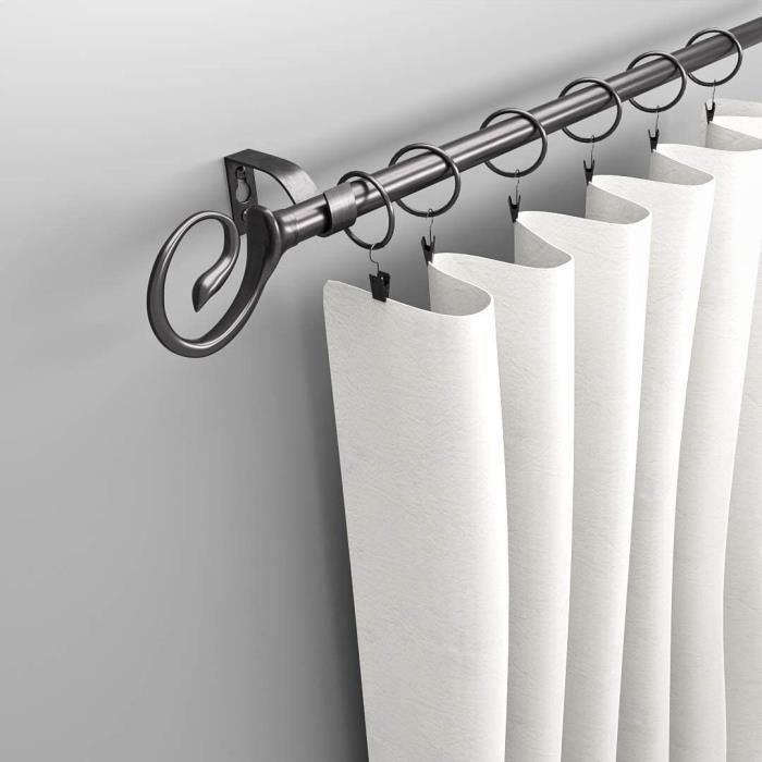 Tringle à Rideau Extensible,Longueur Réglable 70130cm16-19mmØ,Ensemble ...
