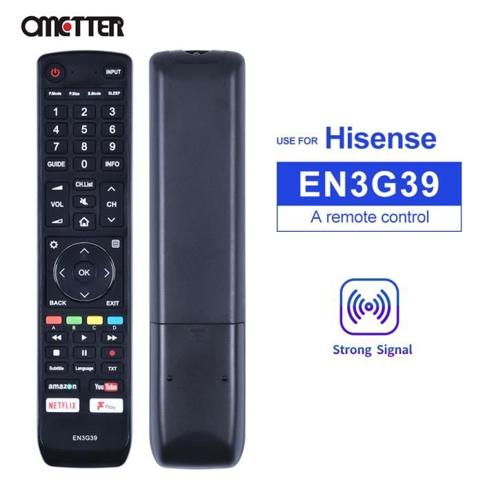 Télécommande de Remplacement,Pour Hisense TÉLÉVISEUR Intelligent EN3G39 ...