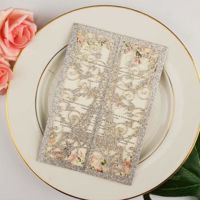 Faire-part - invitation,Carte d'invitation tour Eiffel bleu marine,1 ...