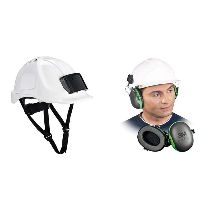 Pb55 Endurance White Vented Safety Helmet With Visitor Badge Holder ...
