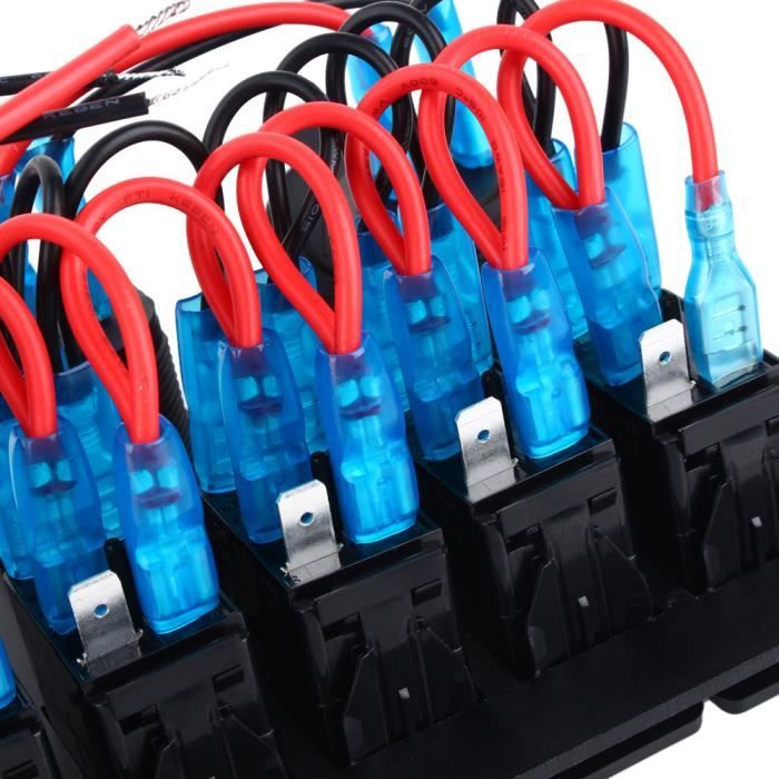Interrupteur À Bascule 6 Gang Rocker Switch Panel, 6 Way Led Car Boat ...