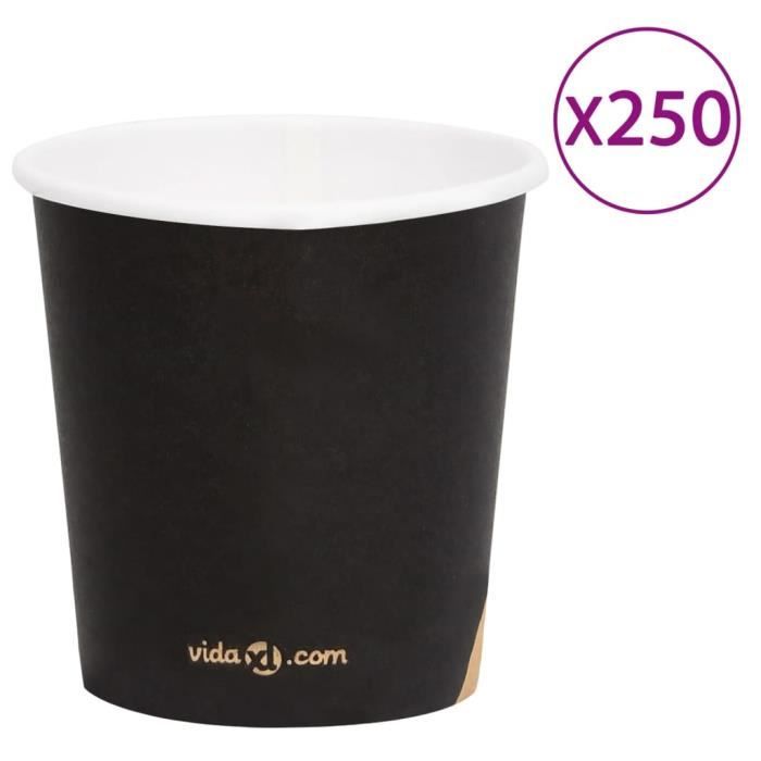 MUG - TASSE - MAZAGRAN - Tasses à café en papier 120 ml 250 pcs Noir ...