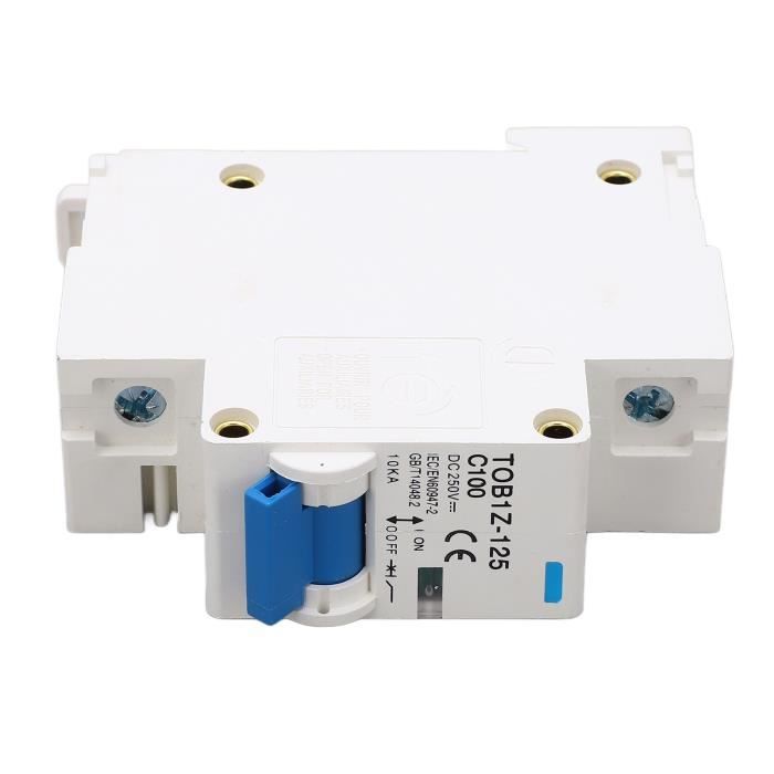 EJ.life Disjoncteur 1P DC Disjoncteur Miniature Cc Basse Tension 1P 100A 35mm Disjoncteur D ...