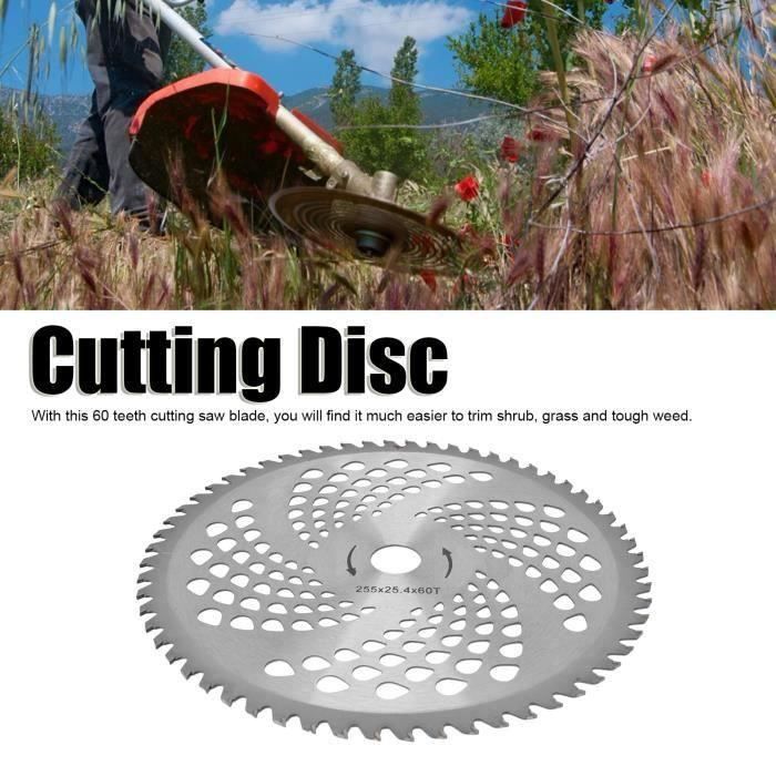 Lame de scie pour débroussailleuse - Débroussailleuse lame de scie disque de coupe 60 dents ...