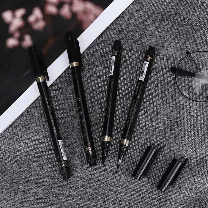 HURRISE Stylo Signature 4pcs stylo de calligraphie stylo pinceau d ...