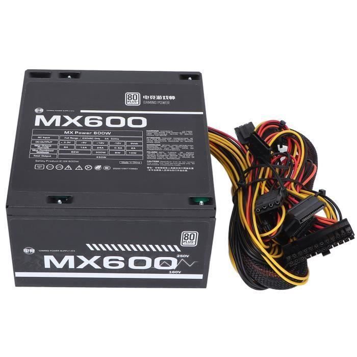 Betian-Alimentation d'ordinateur Bloc d'alimentation pour ordinateur 450 W MX600 Bloc d ...
