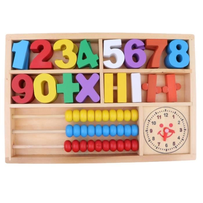 Enfants Math Jeux D'apprentissage en Bois Jouets Comptage Numérique ...