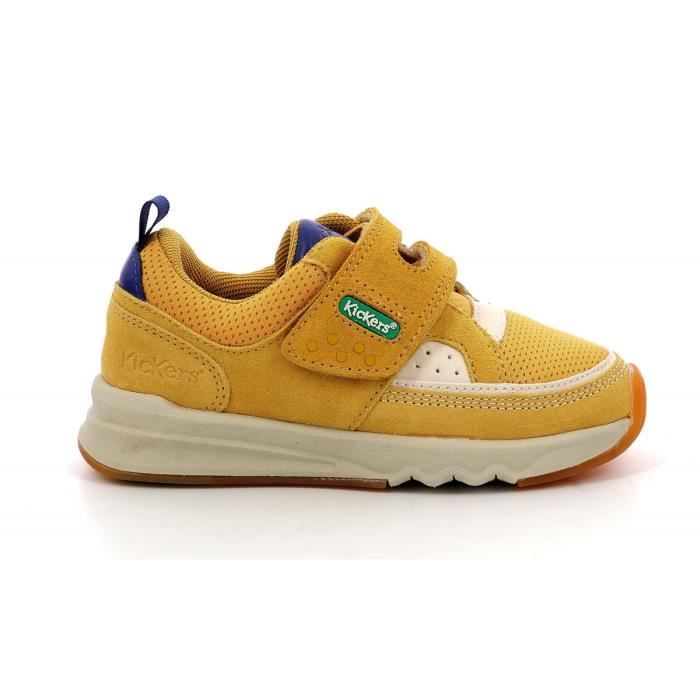Baskets basses - KICKERS - Kikustom - Cuir - Garçon - Camel Camel ...