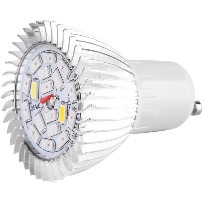 Ampoule De Croissance Led, Spectre Complet E27 E14 Gu10 85‑265V 18W 18 Led Élèvent La Lumière ...