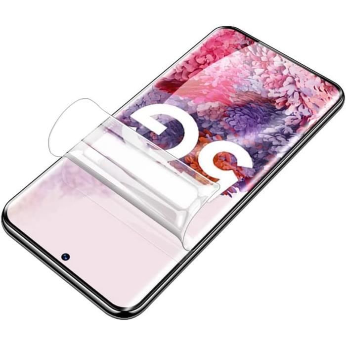 Protection D'Écran Compatible Avec Samsung Galaxy S20,3D Tpu Film Hydrogel Flexible [Pas Verre ...