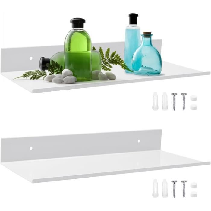 LIMITADA 2 Pcs Etagere Blanche Murale 30cm Tablette Flottante Blanche ...