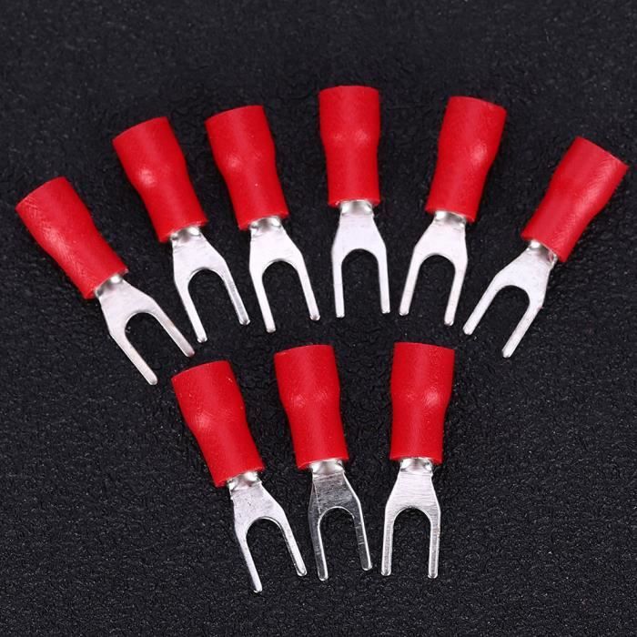 Tbest Borne à sertir 1000Pcs U-Type SV1.25-3 Accessoire Kit de Connecteurs de Bornes à Sertir en ...