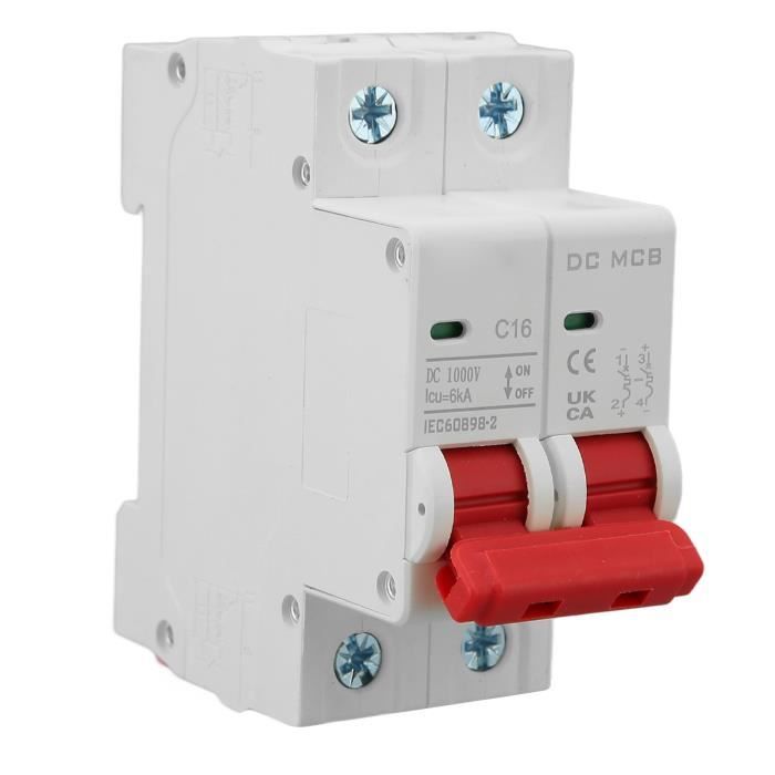 Disjoncteur CC - TBEST - 16A - 6000A capacité de coupure - Protection ...