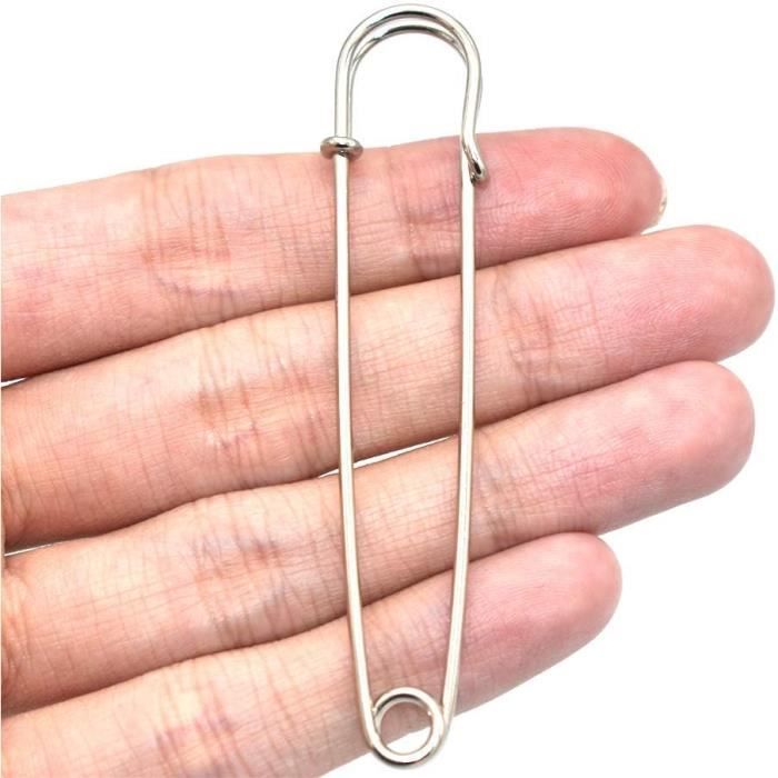 30 Pièces 100Mm Métal Argenté Robuste Grandes Épingles De Sûreté ...