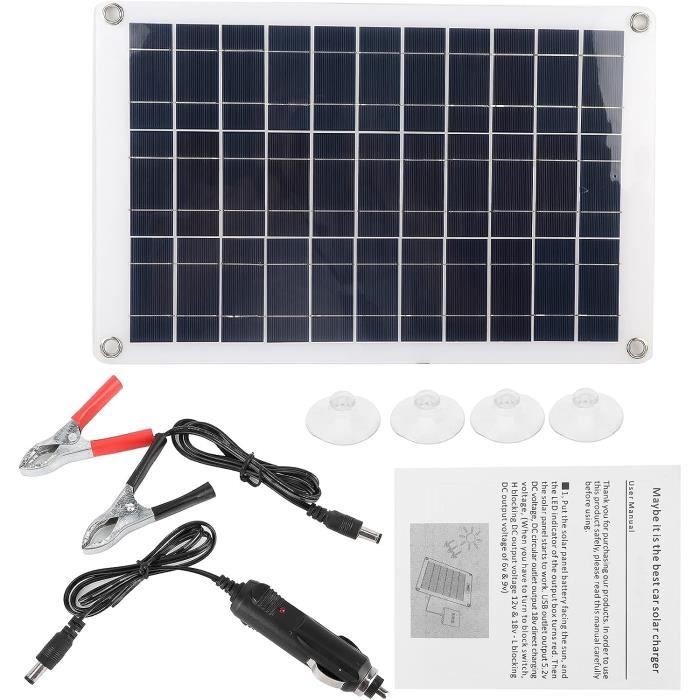 Kit De Panneau Solaire Portable, Chargeur Solaire Pliable À Double Port Usb 50 W Avec Un Câble ...