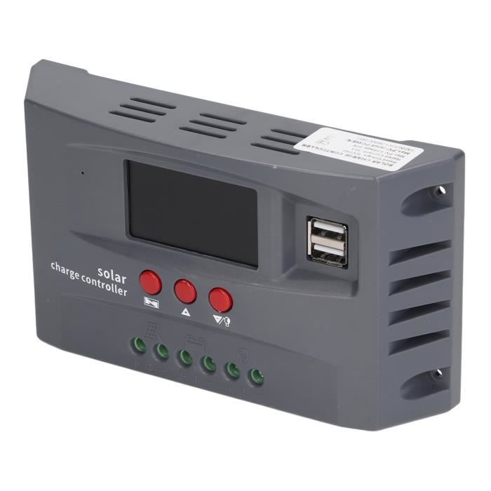 YOSOO Contrôleur de charge de panneau solaire Contrôleur de charge solaire MPPT 12V 24V 10A LCD ...