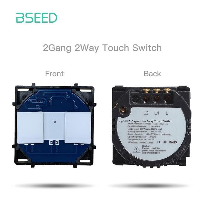 Interrupteur mural,2G 2W Switch Part--cadre de prise de courant en ...