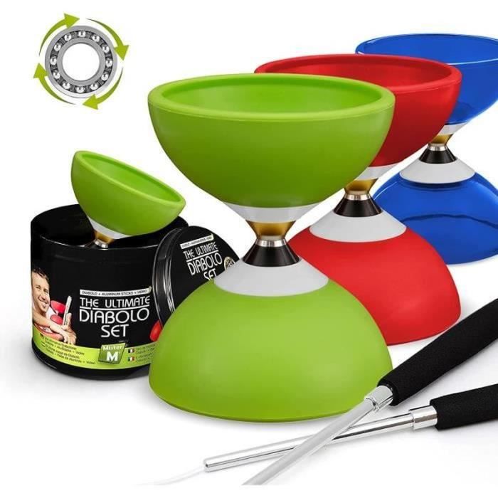 Mister M Set de jonglage avec Diabolo à roulement à Billes Baguettes ...