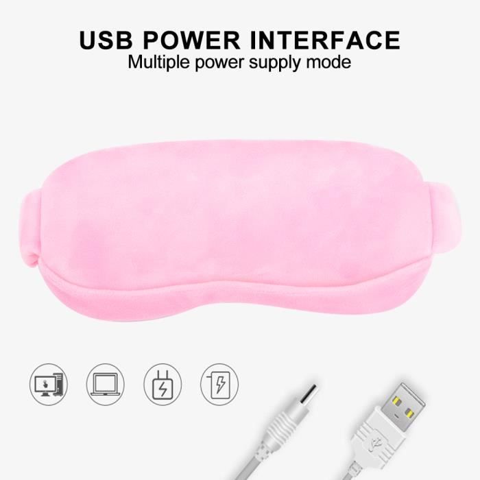 Masque pour les yeux - ZERODIS - Chauffant USB - Réglable chaud/froid ...