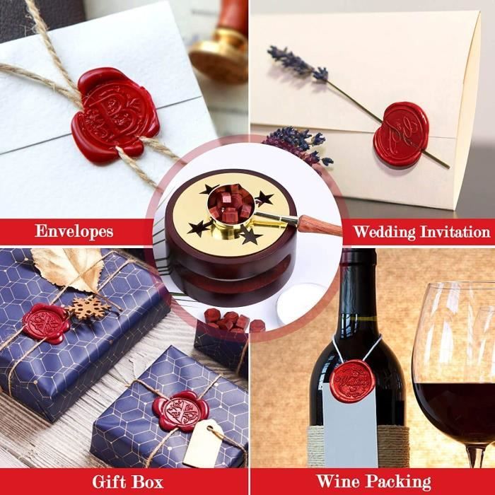 Cire Rouge Pour Sceaux De Timbre De Lettres Kit De Cire À Cacheter Avec ...