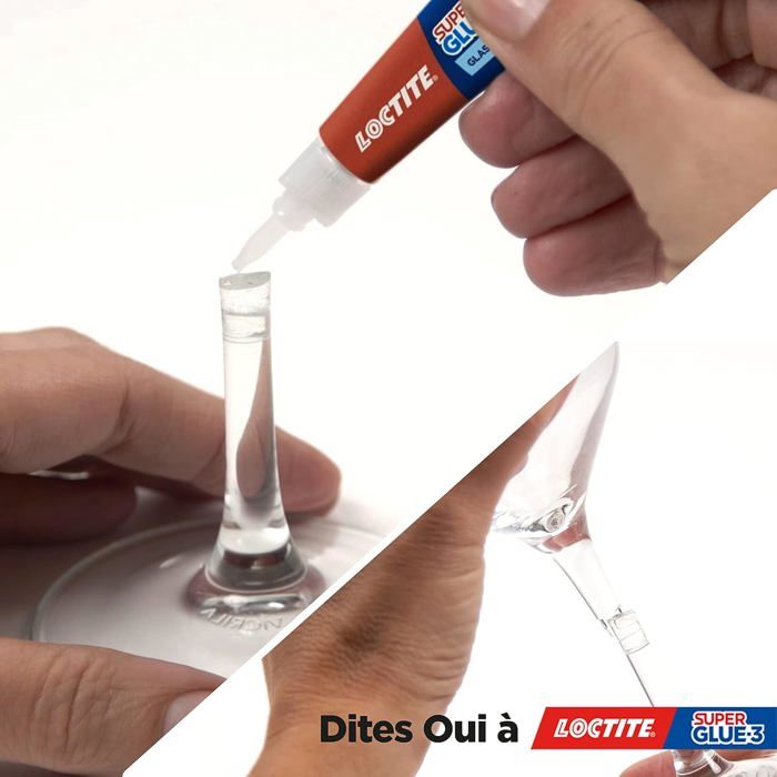 Loctite Super Glue-3 Spécial verre,colle forte pour des collages verre ...
