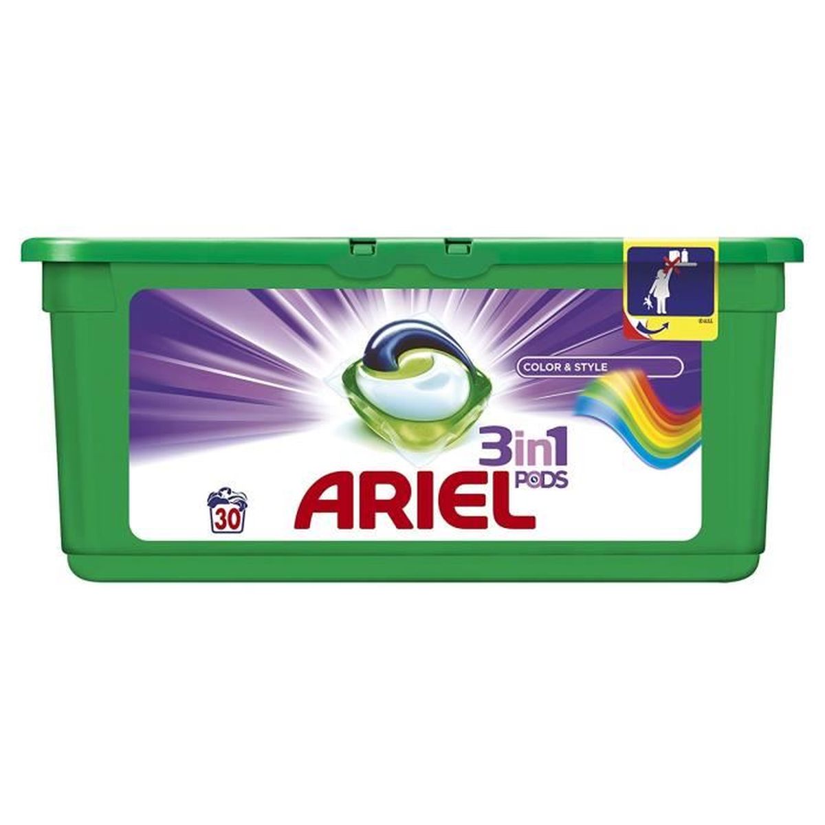 Ariel 3en1 Pods - Couleurs et Style - Lessive 30 doses - Cdiscount Au ...