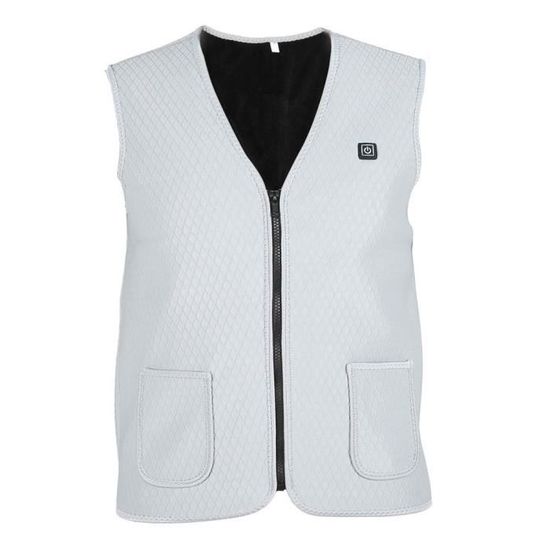 Qiilu Gilet chauffant doux Gilet de Chauffage Électrique Gilet ...