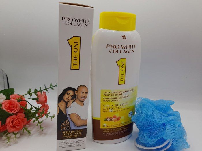 Lait Concentré et clarifiant, pro white collagen et beurre de karité ...