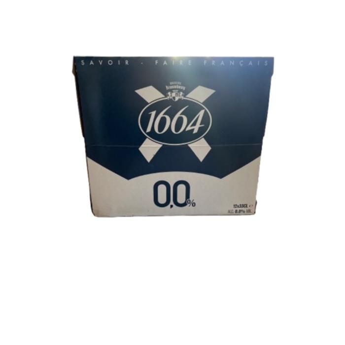1664 Bière blonde 0.0° 33 cl verre - La cave Cdiscount