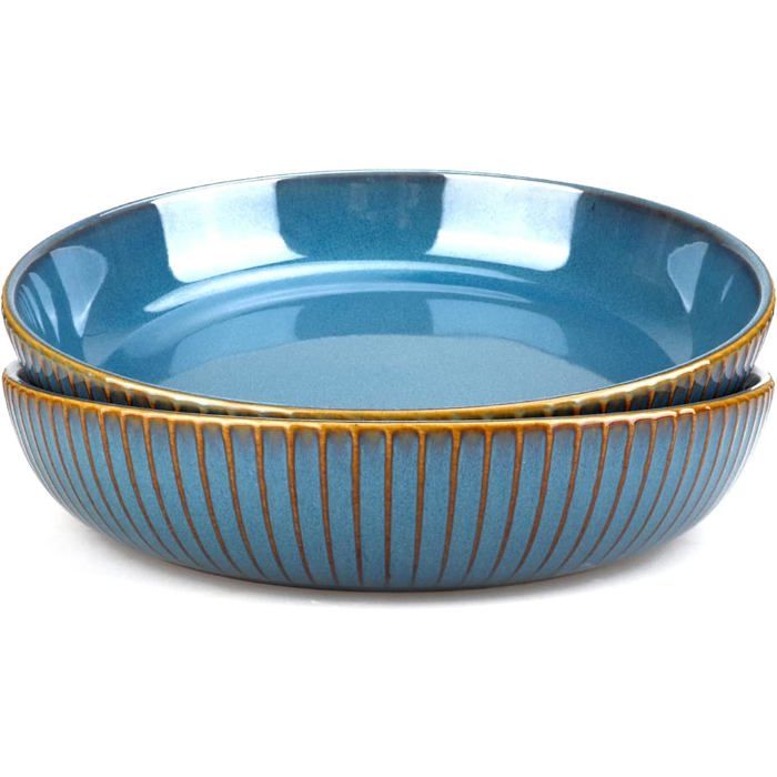 21cm Assiette Creuse,Assiette à Saladier en Céramique, Lot de 2 ...