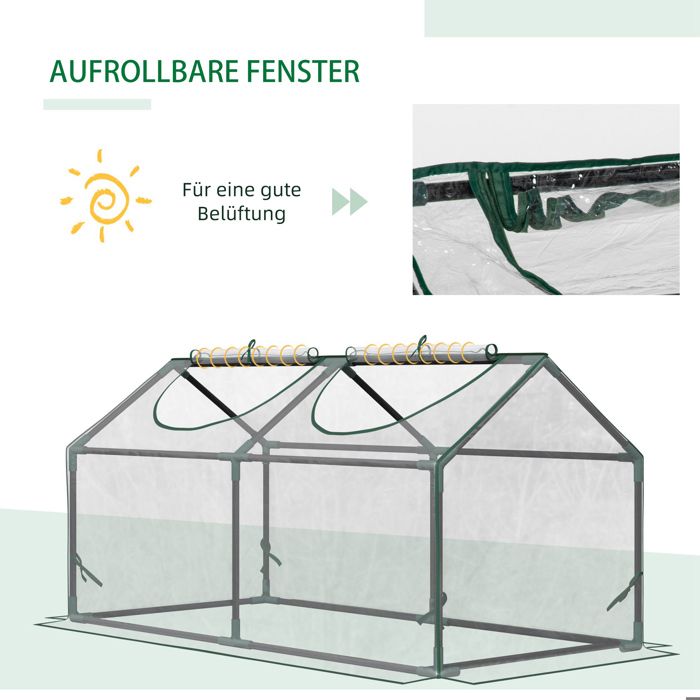 Serre en plastique avec fenêtre, serre en PVC 120x60x60 cm, serre ...