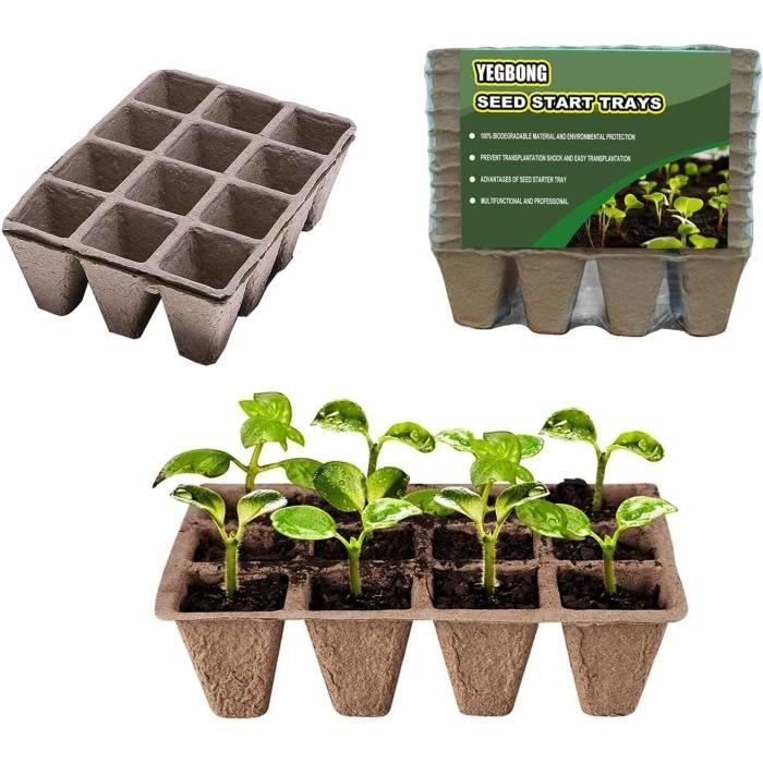 Pots de Semis en Fibre Biodégradable,Pot Biodegradable pour Semis ...