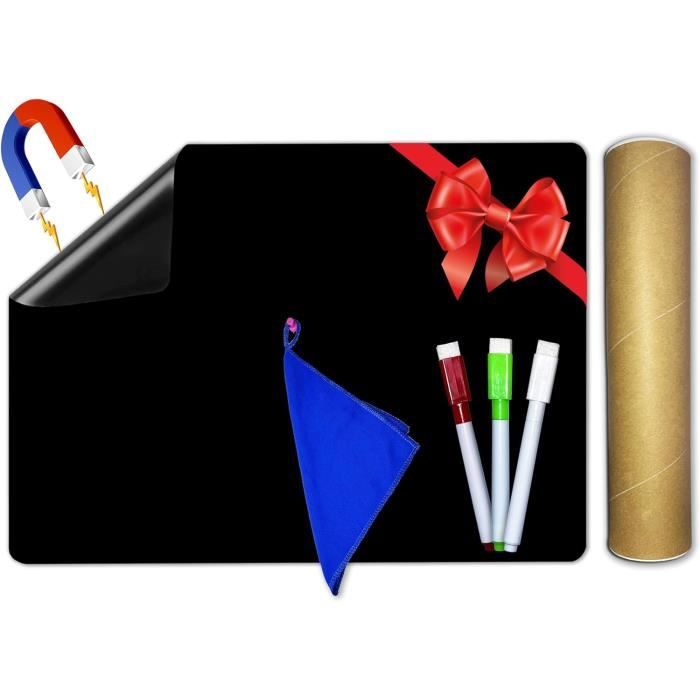 Tableau Noir Magnétique pour Frigo A3 Tableau Effaçable à Sec Aimanté ...