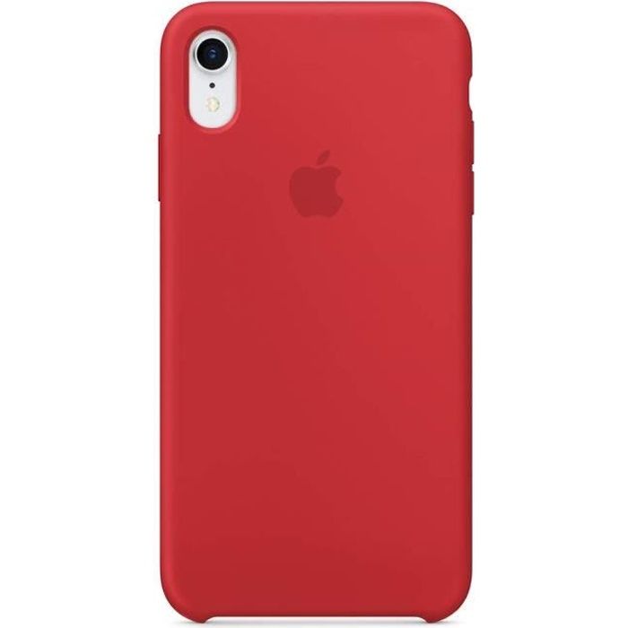Apple Coque en Silicone pour iPhone Xr Rouge des Sables + Film Verre ...