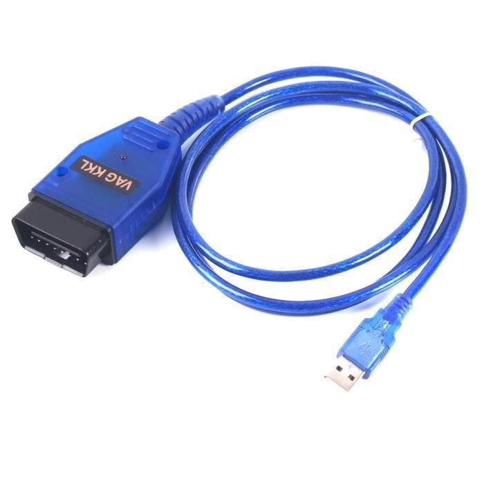 Câble KKL VAG-COM 409.1 OBD 2 USB Scanner de diagnostic pour Audi - VW ...