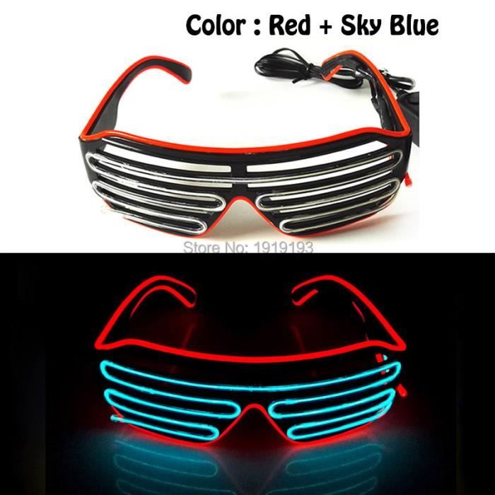Lunettes de soleil fluorescentes à Led, accessoires de fête, de ...