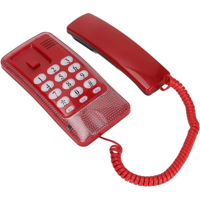 Téléphones Filaires,Téléphone Fixe Filaire Multifonctionnel Pause ...