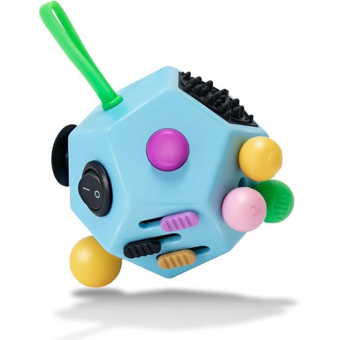 Fidget Cube À 12 Faces - Cube Anti Stress Fidget Toys Adultes Fidget ...