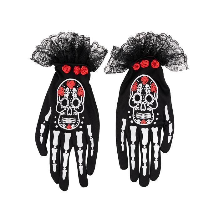 Gants Catrina femme - FUNIDELIA - Accessoire pour déguisement Halloween ...